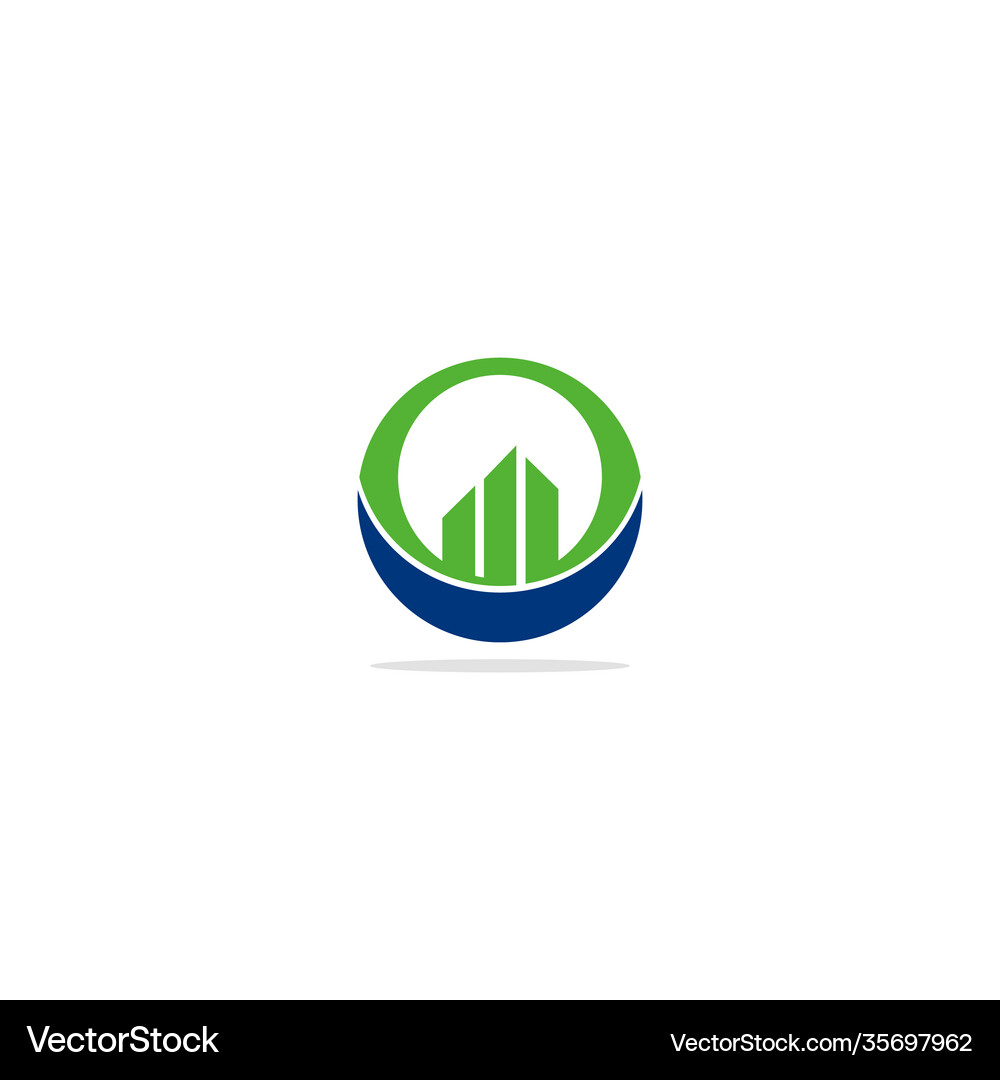 Business building company logo Royalty Free Vector Image