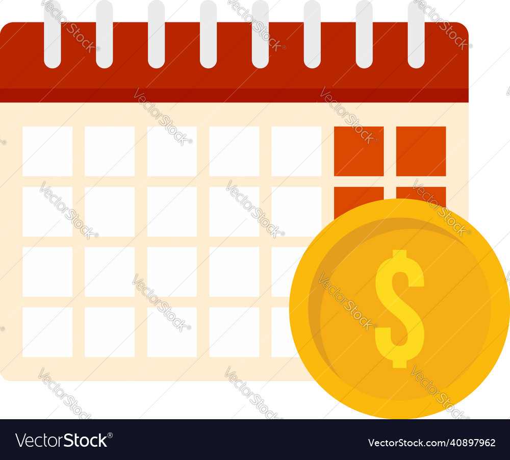 Calendar estimator icon flat isolated Royalty Free Vector Calendar estimator icon flat isolated Royalty Free Vector