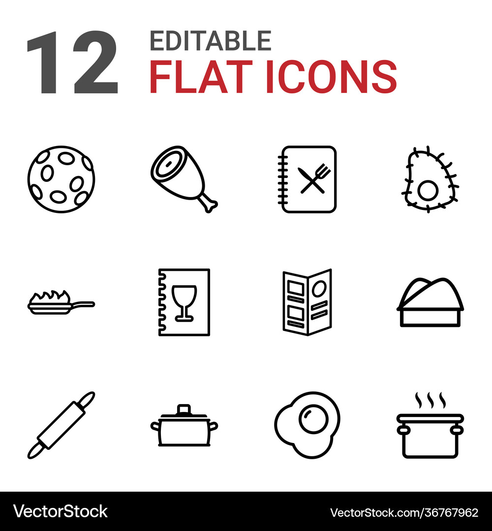 Cook icons Royalty Free Vector Image - VectorStock