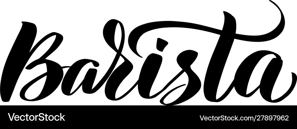 Hand drawing ink lettering art modern Royalty Free Vector