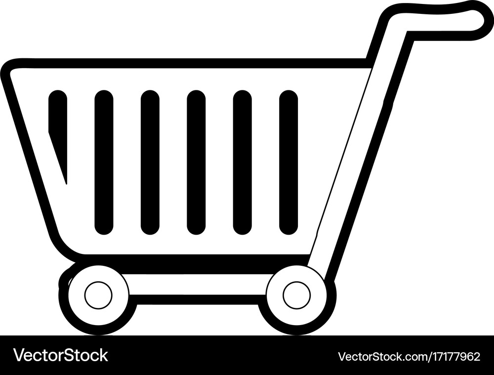 Isolated shopping cart design Royalty Free Vector Image