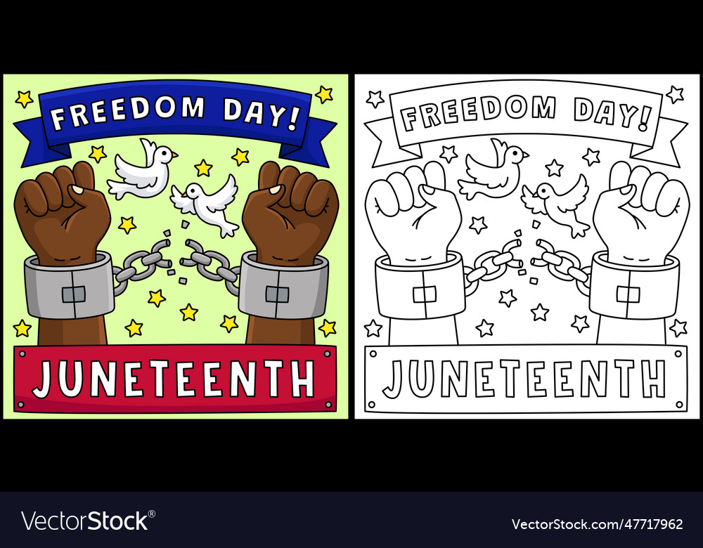 Juneteenth broken chains freedom day Royalty Free Vector Juneteenth broken chains freedom day Royalty Free Vector