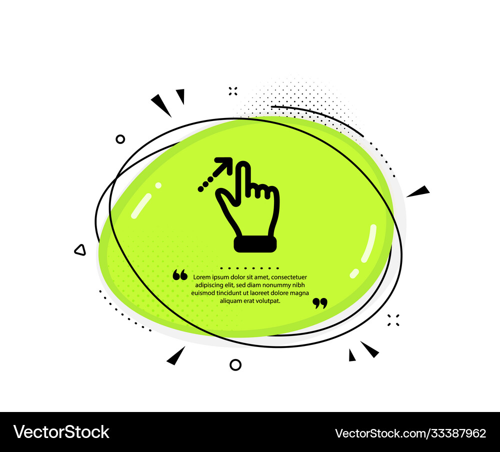 Touchscreen gesture icon slide arrow sign swipe Vector Image