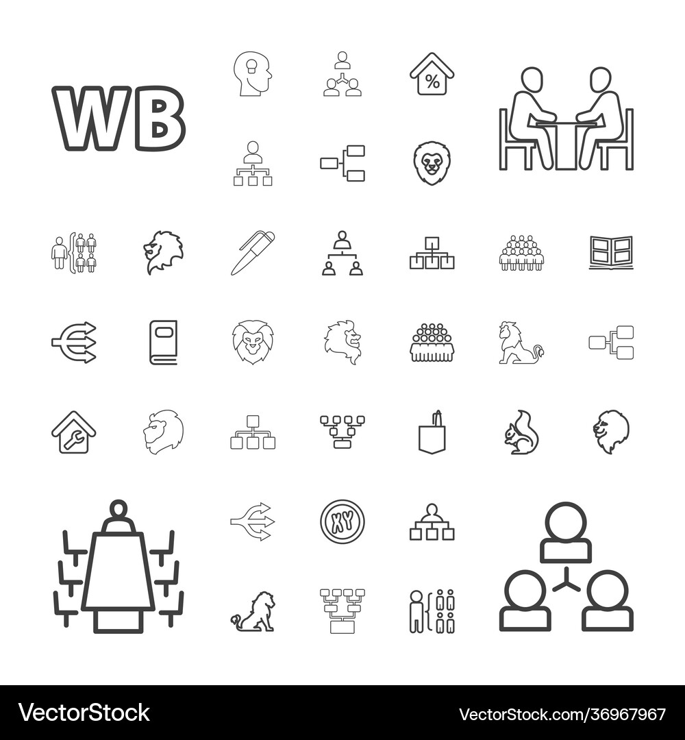 37 company icons Royalty Free Vector Image - VectorStock