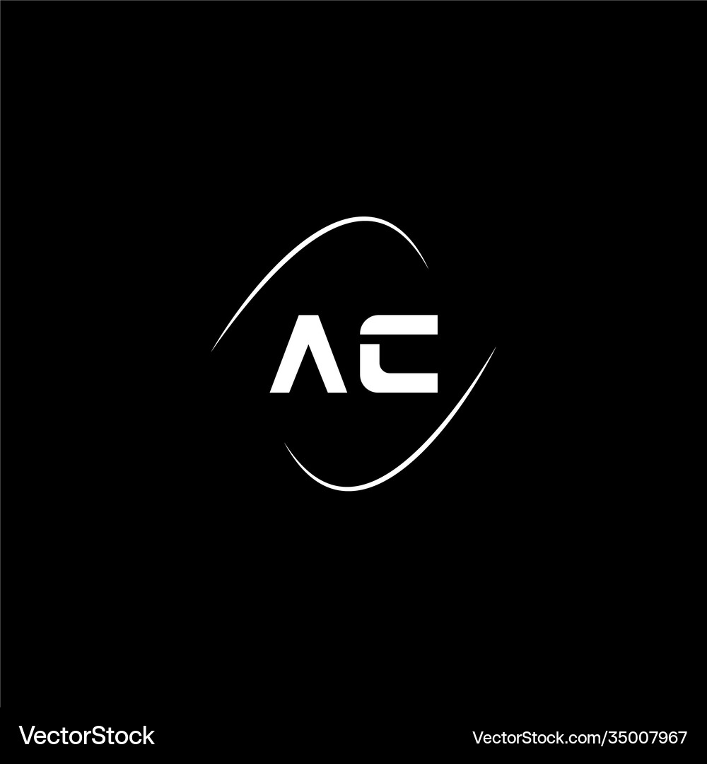 A c letter logo creative design on black color Vector Image