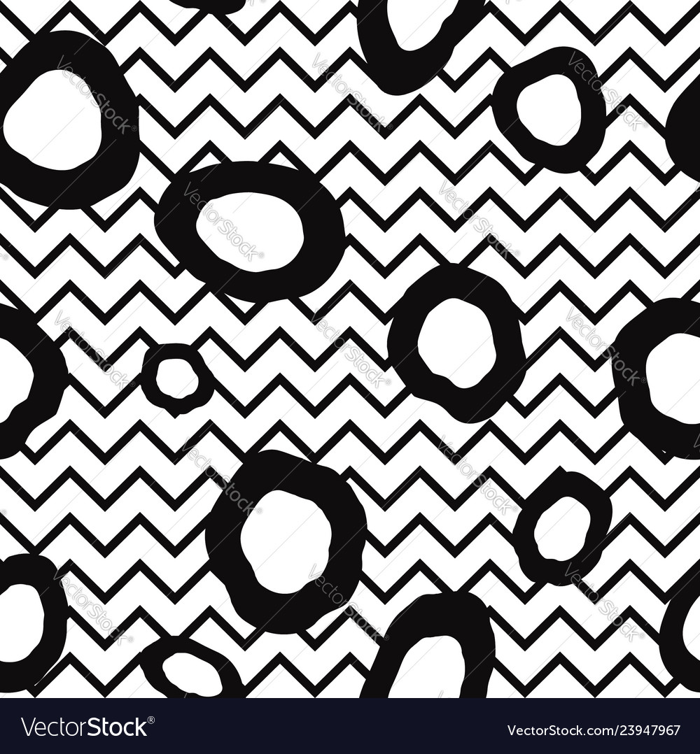 Abstract seamless pattern dot and zig-zag line Vector Image