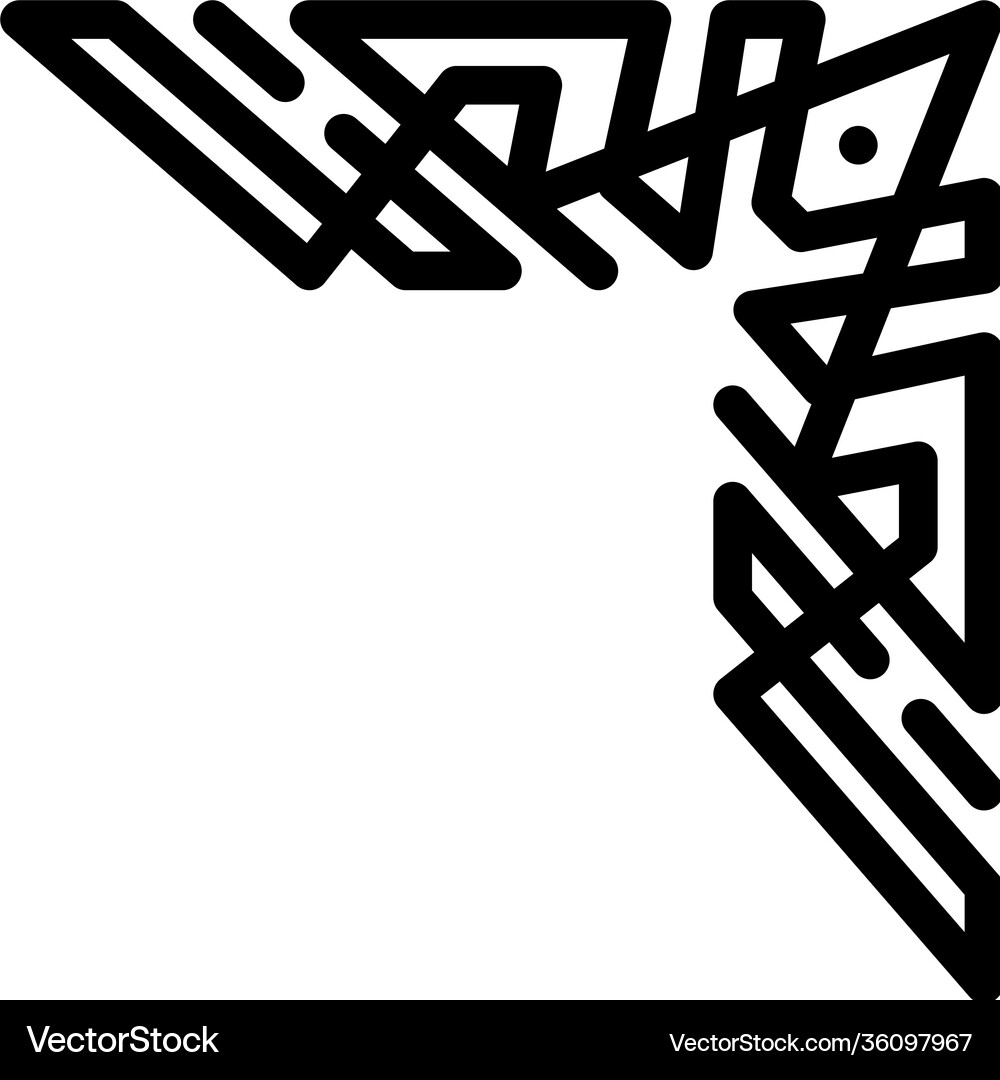 Book page ornamental corner line icon Royalty Free Vector