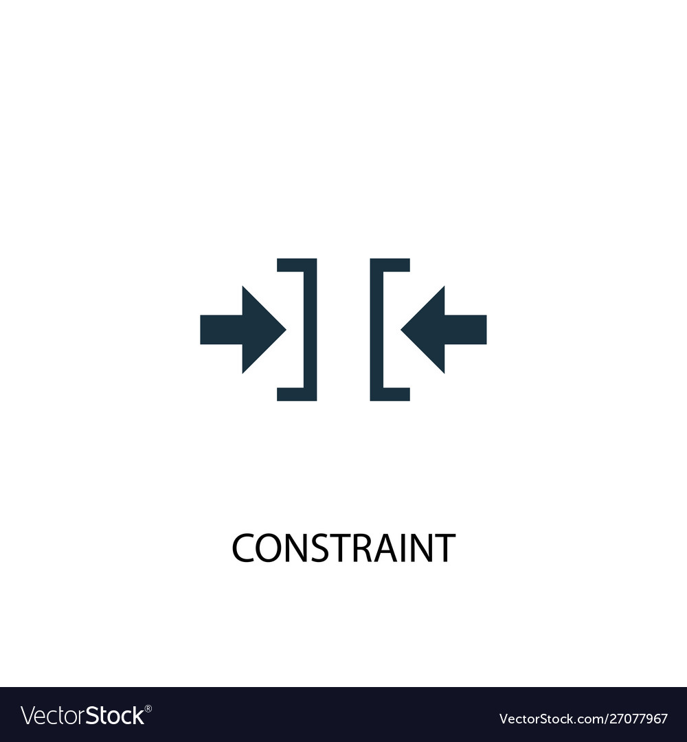 Constraint icon simple element Royalty Free Vector Image Constraint icon simple element Royalty Free Vector Image
