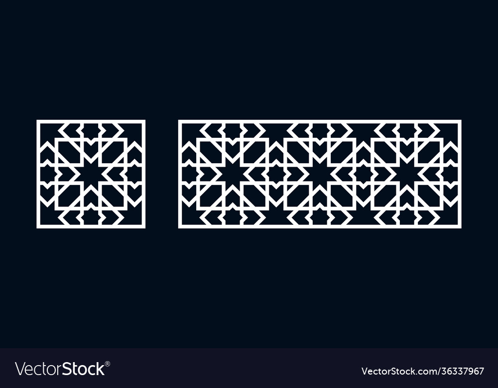 Islamic pattern for laser cutting Royalty Free Vector Image
