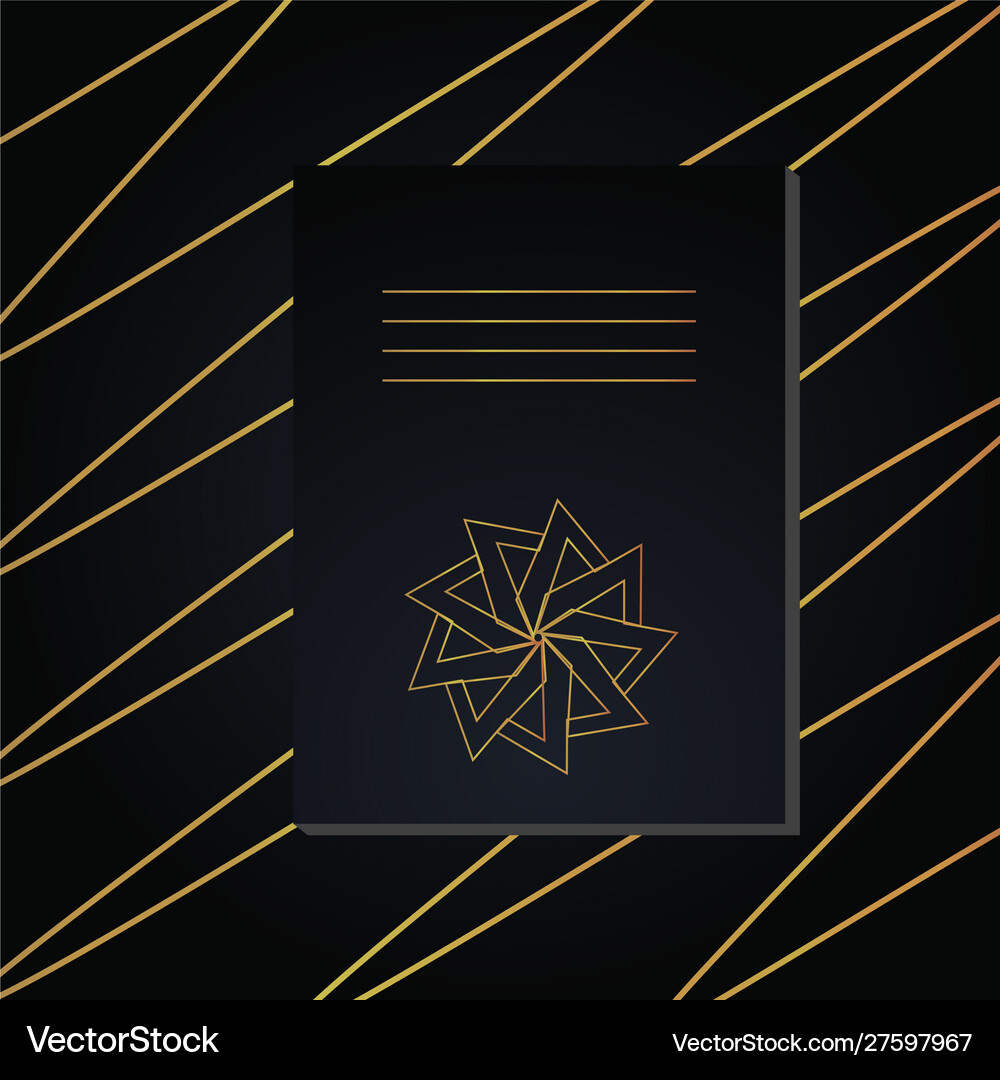 Notebook cover decorative ornament to be printed Vector Image