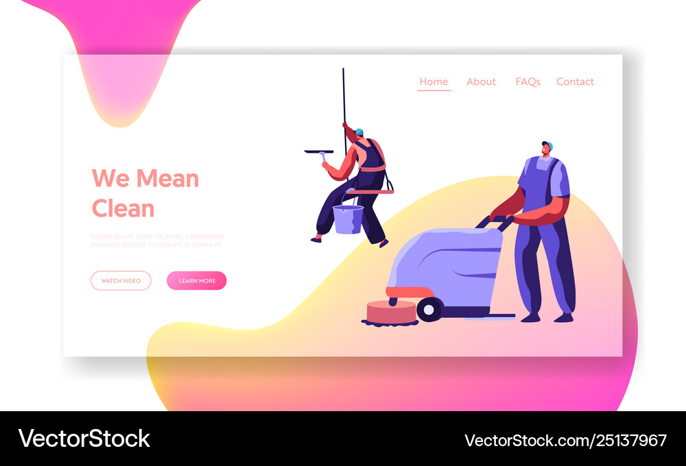 Professional industrial deep cleaning company Vector Image