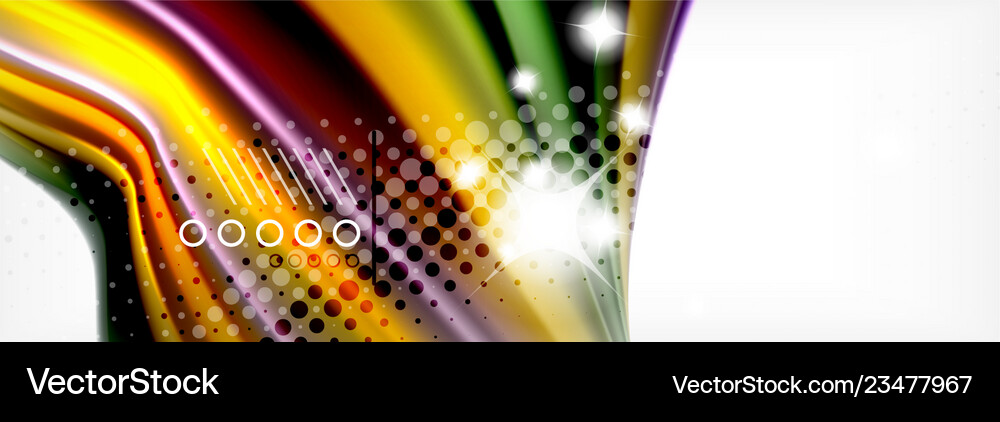Smooth liquid blur wave background color flow Vector Image
