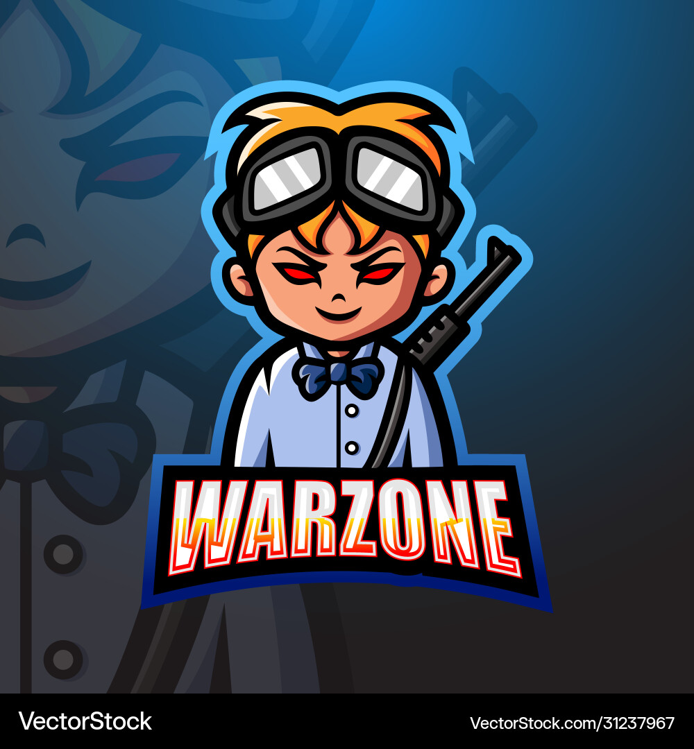 Warzone mascot esport logo design Royalty Free Vector Image