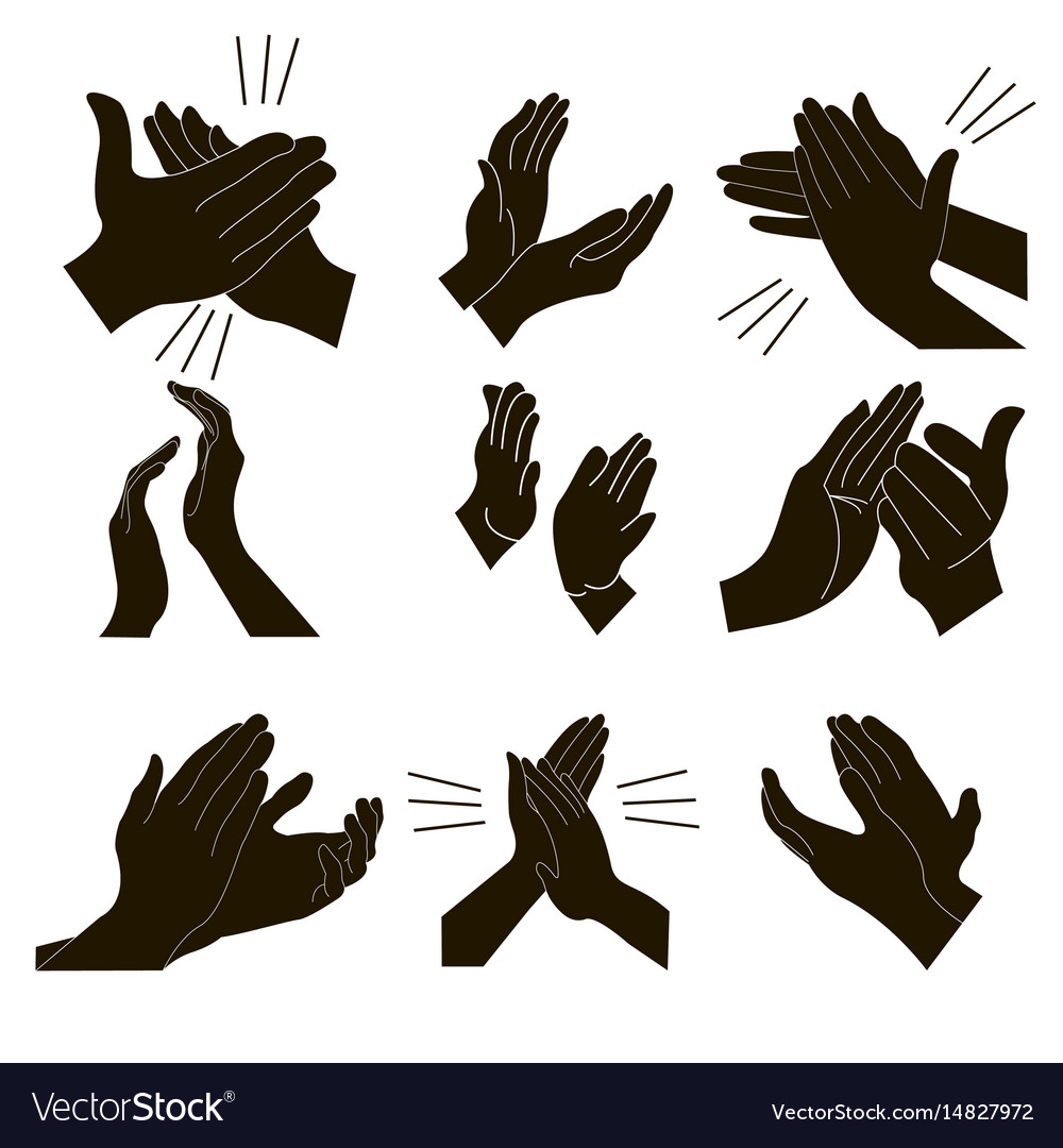 Applause set clapping Royalty Free Vector Image
