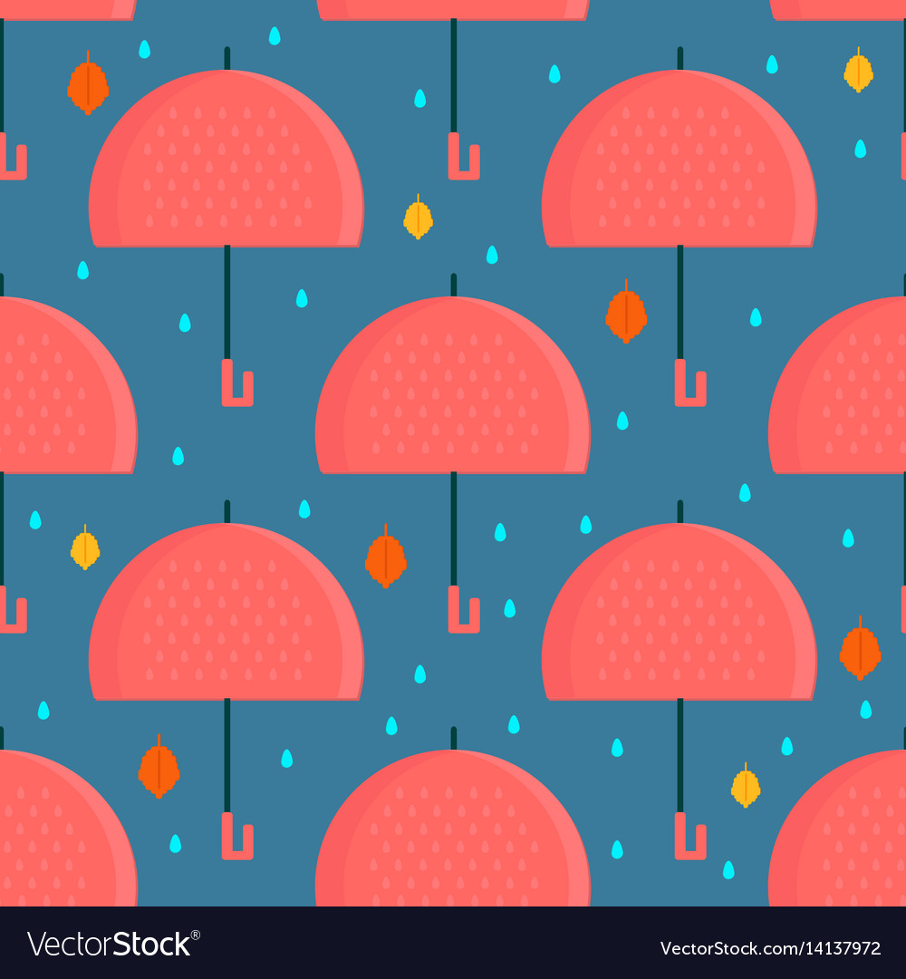 Autumn umbrella seamless pattern Royalty Free Vector Image