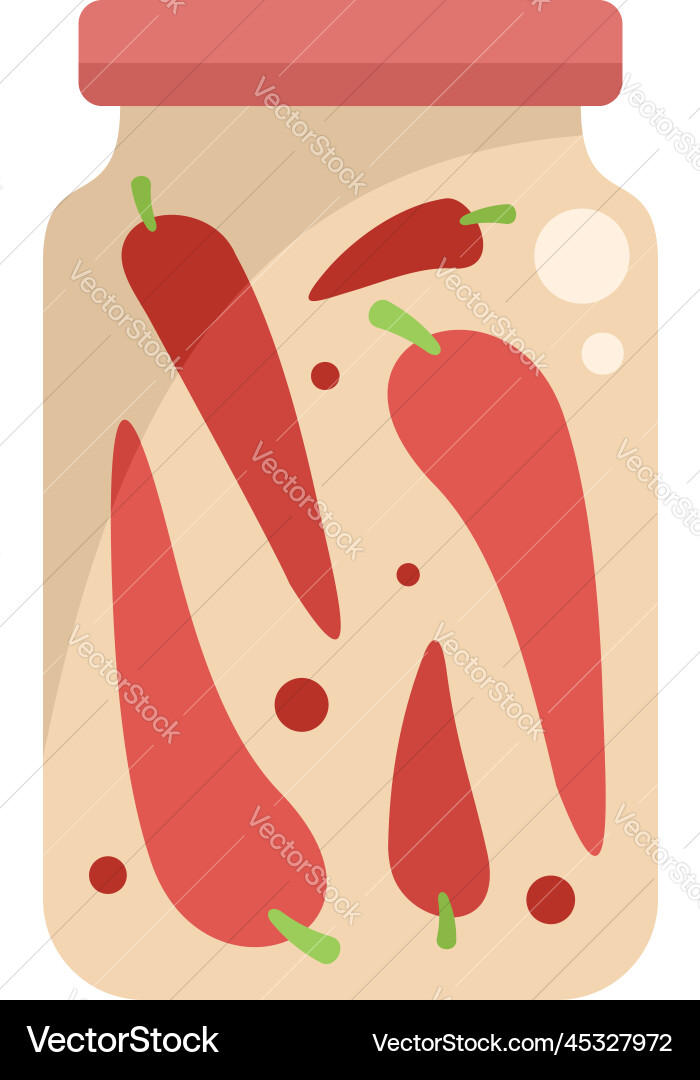 Can jar icon flat food pickle Royalty Free Vector Image