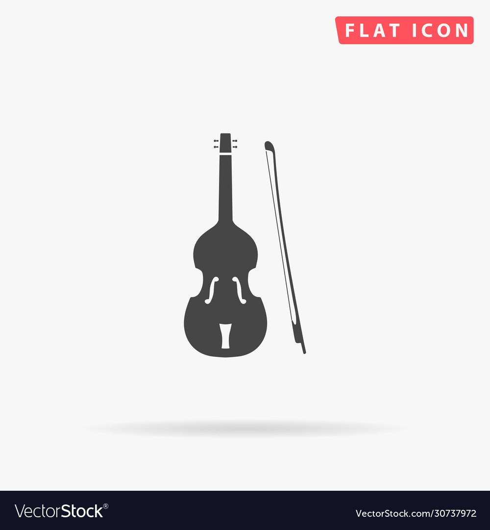 Fiddle flat icon Royalty Free Vector Image - VectorStock