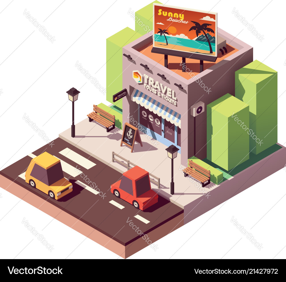 Isometric travel agency Royalty Free Vector Image