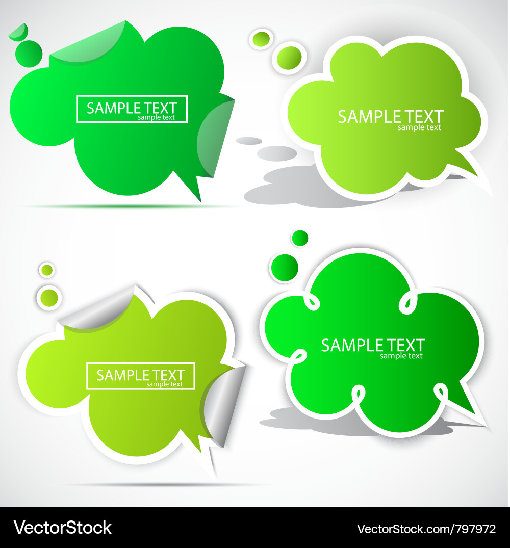 Paper cloud bubble for speech Royalty Free Vector Image