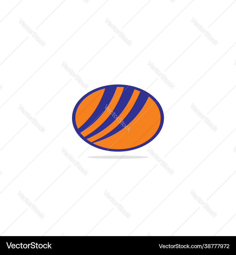 Round ovale abstract company logo Royalty Free Vector Image