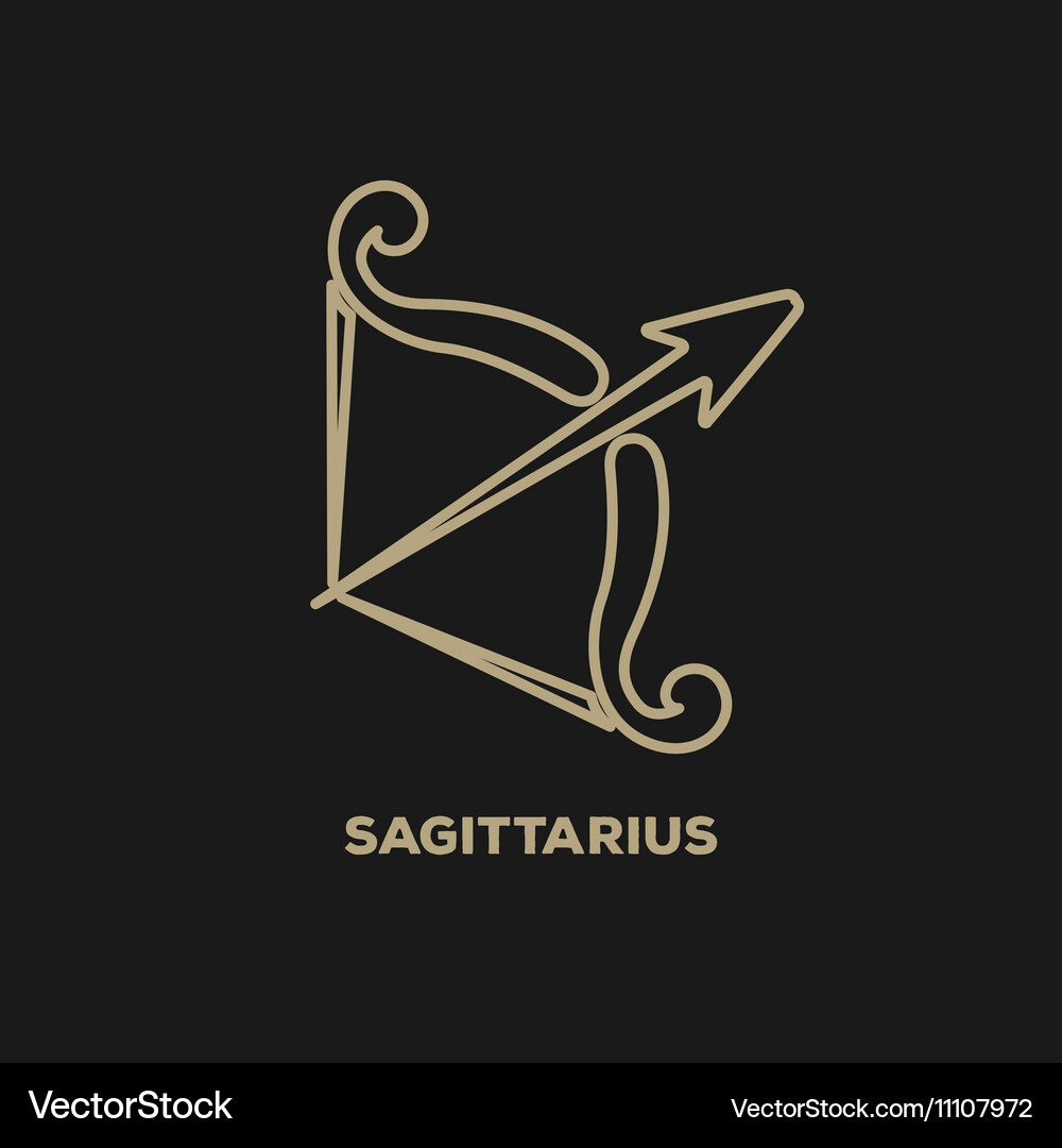 Sagittarius horoscope icon Royalty Free Vector Image