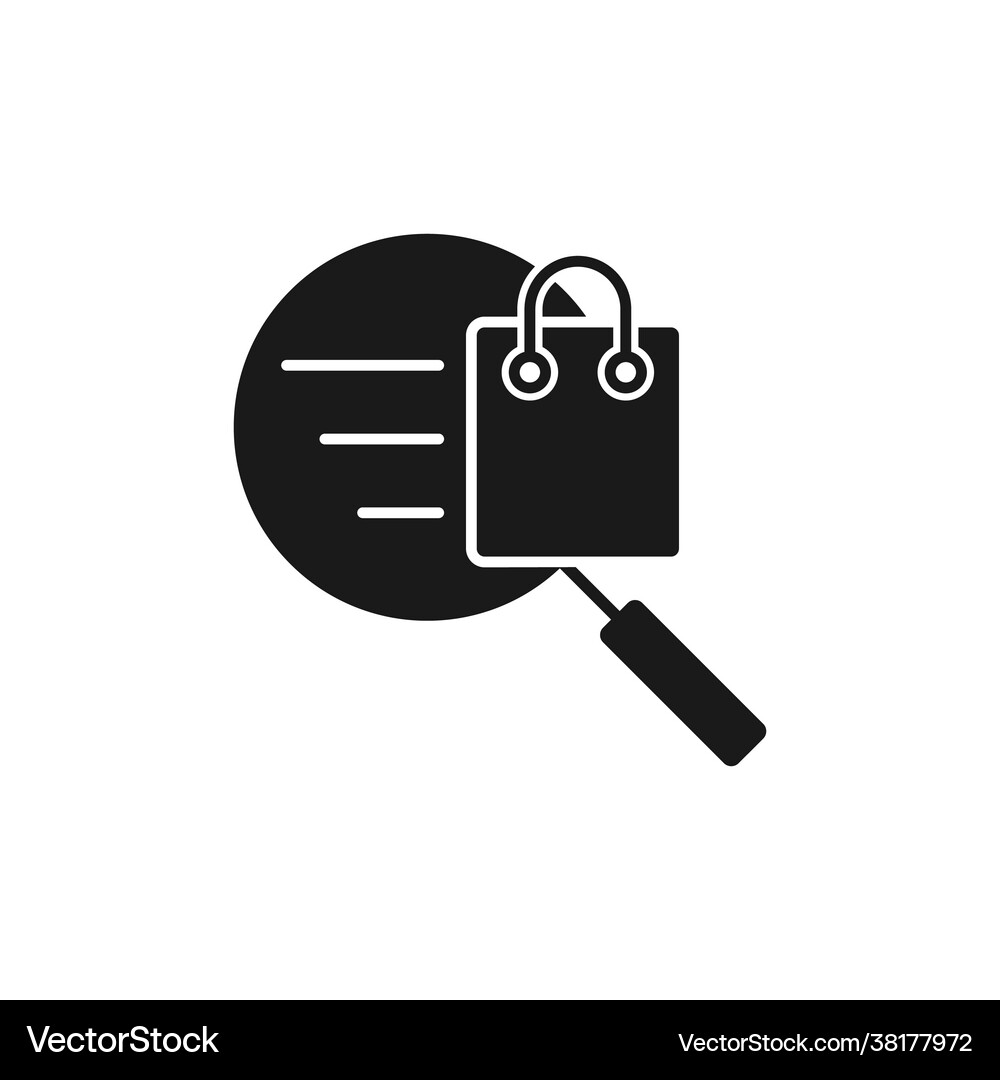 Shopping bag with search icon design Royalty Free Vector