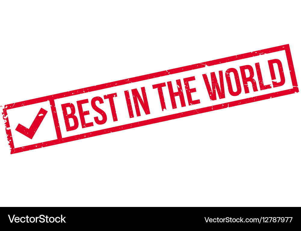 Best in the world rubber stamp Royalty Free Vector Image