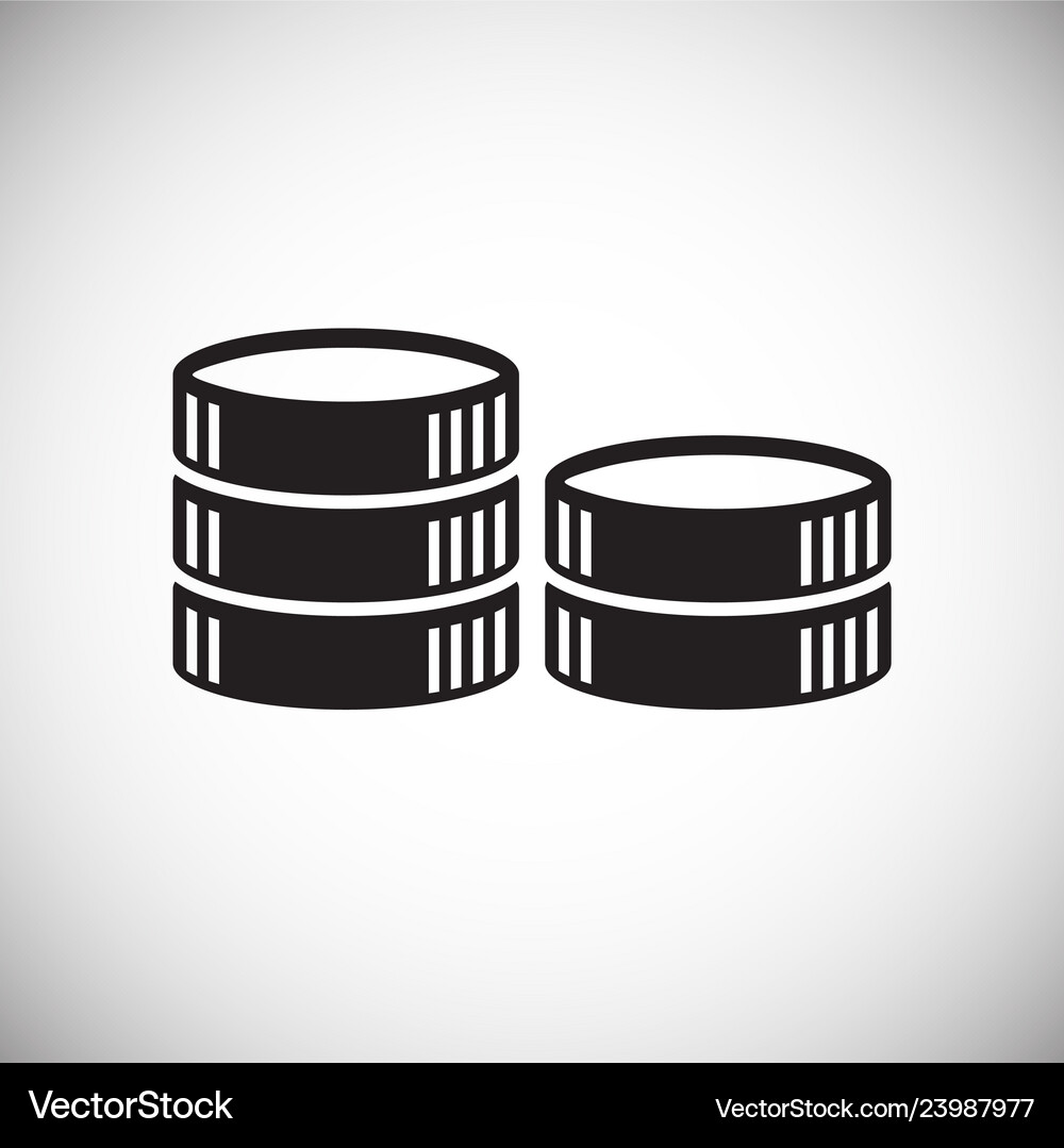 Coin icons set on white background for graphic Vector Image