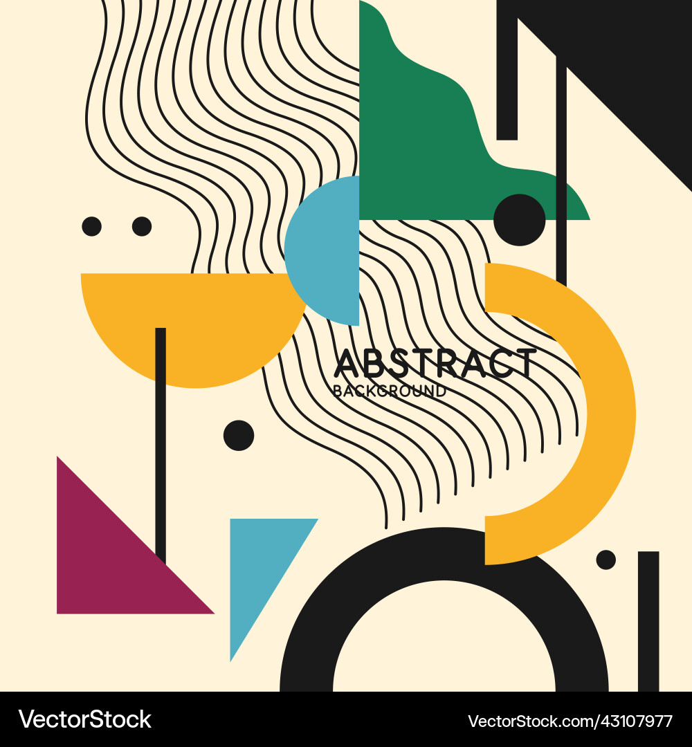 Composition with geometric shapes abstract Vector Image