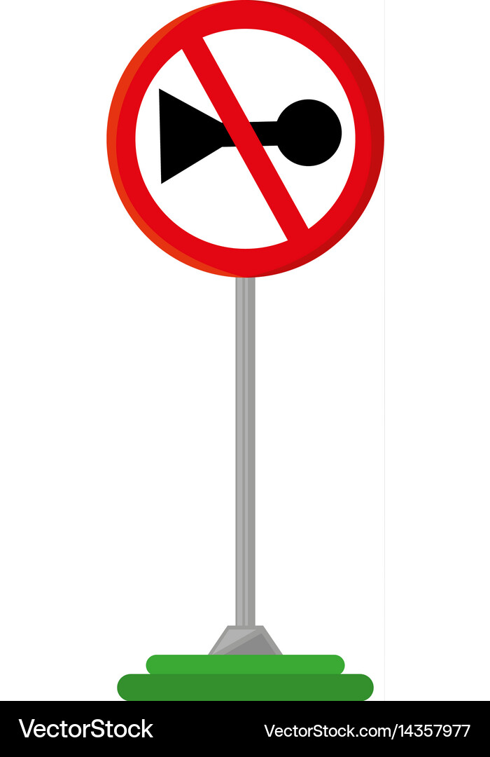 Do not whistle traffic signal Royalty Free Vector Image