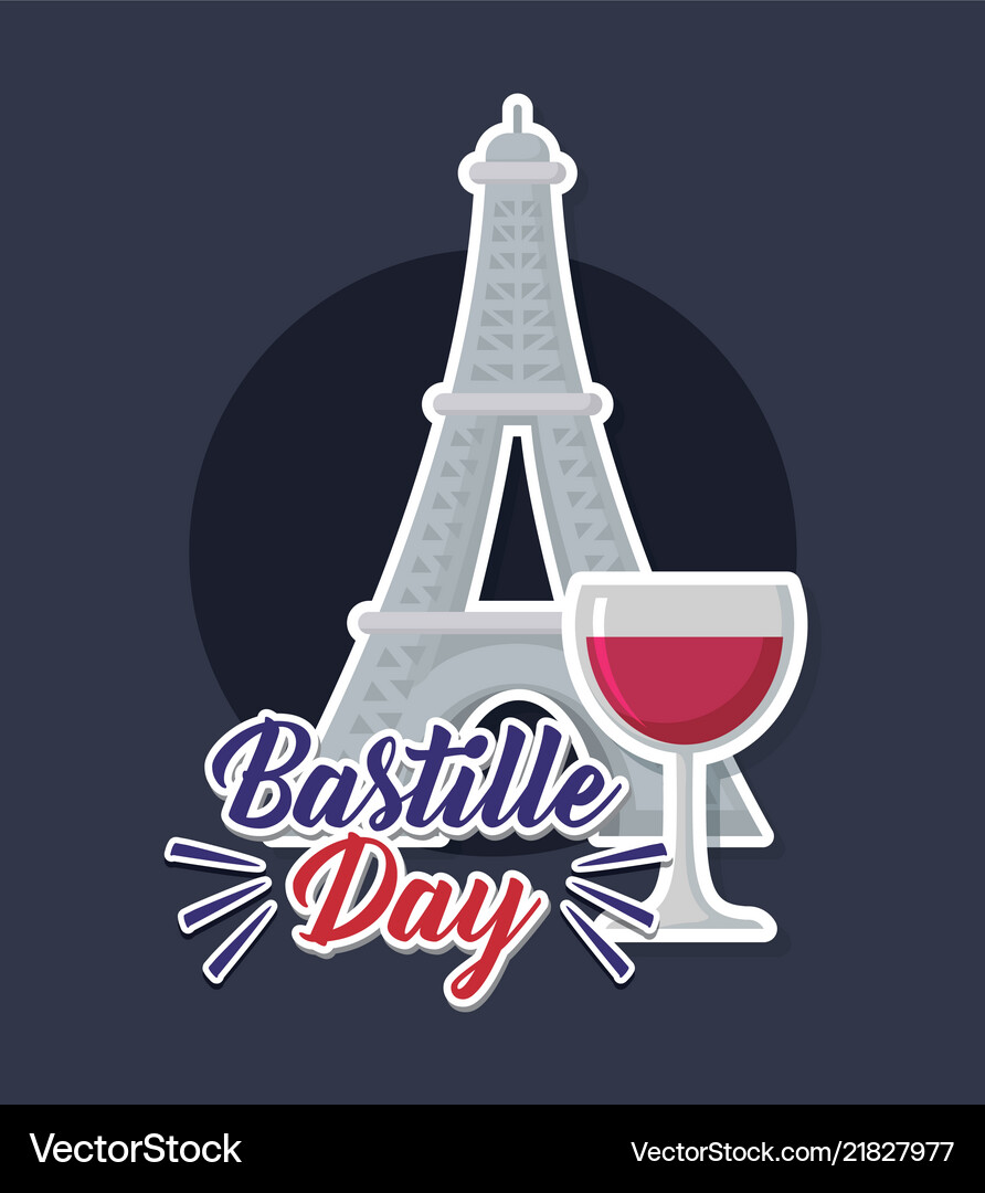 France culture card with eiffel tower Royalty Free Vector