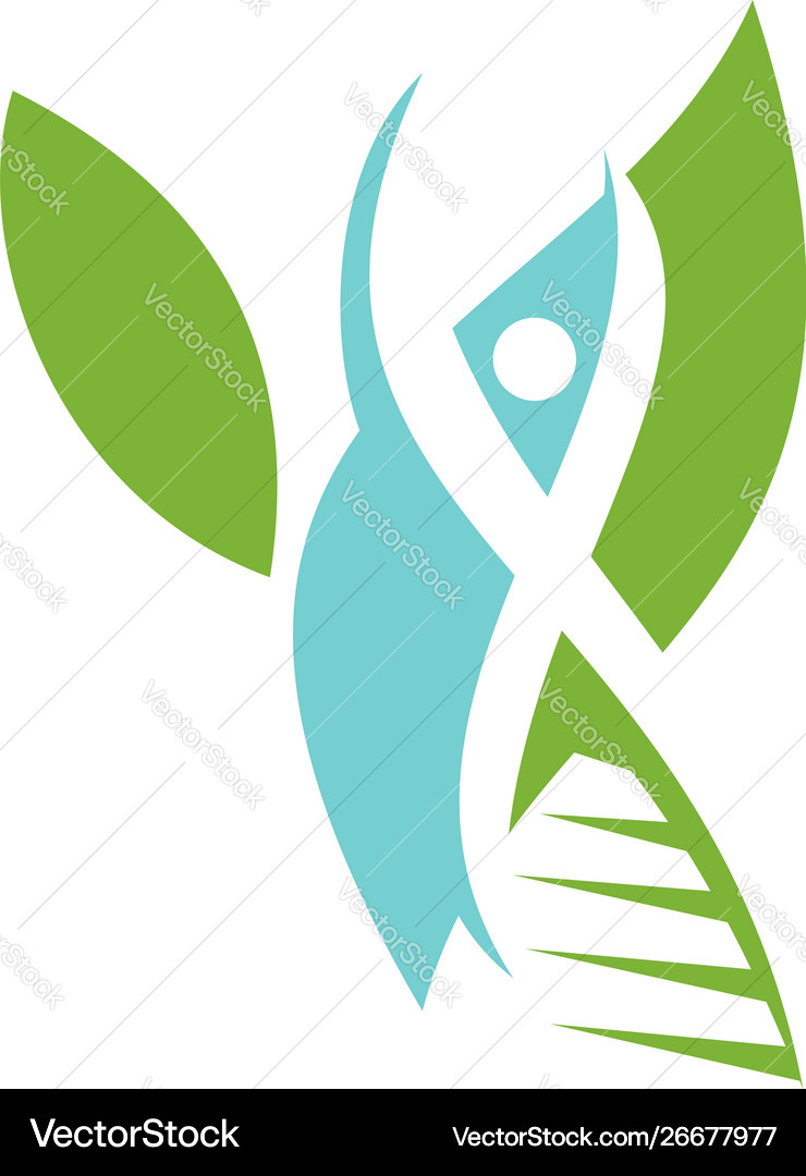 Genetic health logo design icon concept Royalty Free Vector