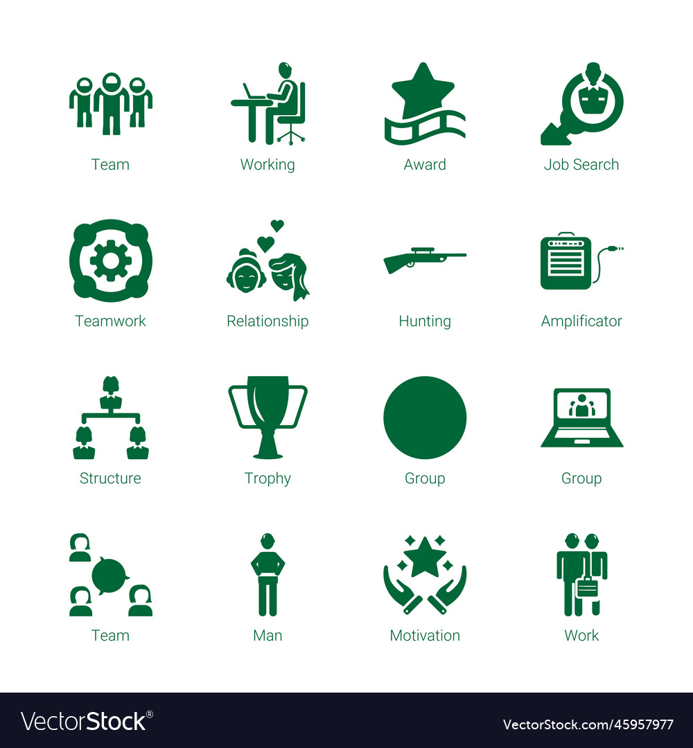 Leadership icons Royalty Free Vector Image - VectorStock
