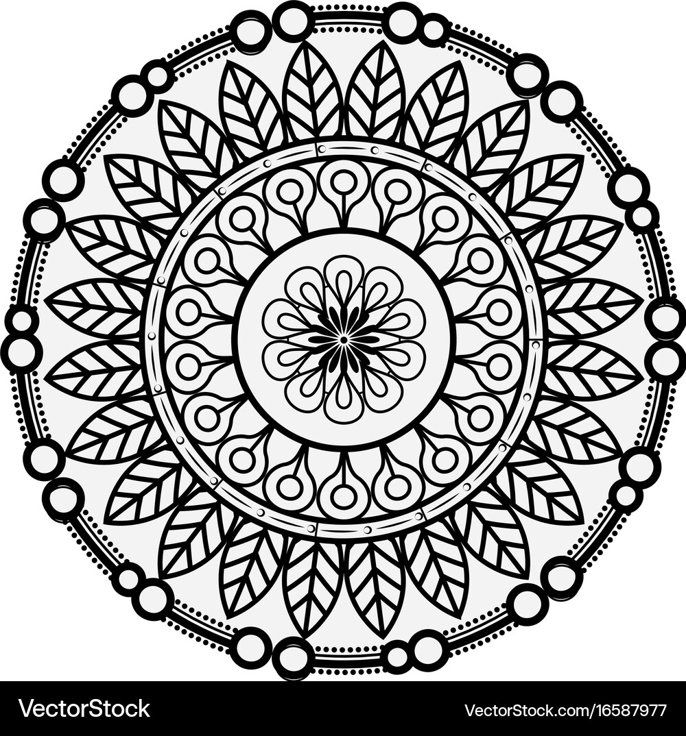 Mandala spiritual symbol Royalty Free Vector Image