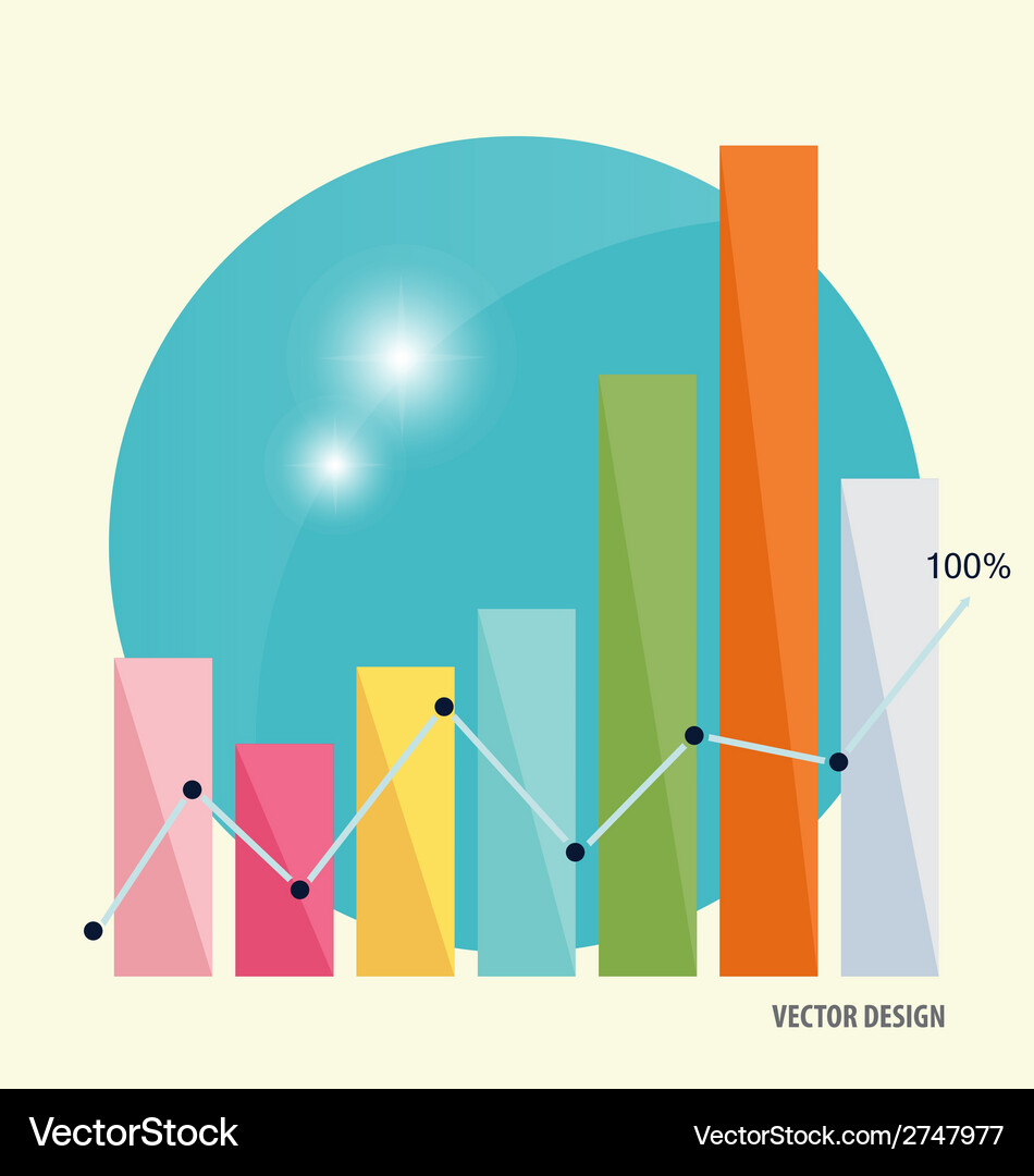 Modern design graph business to success can Vector Image