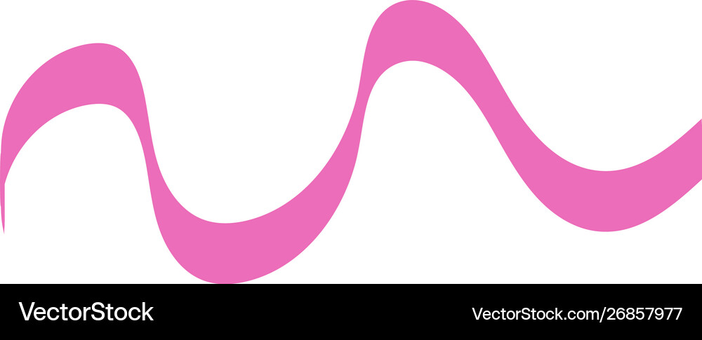 Pink ribbon graphic design template isolated Vector Image