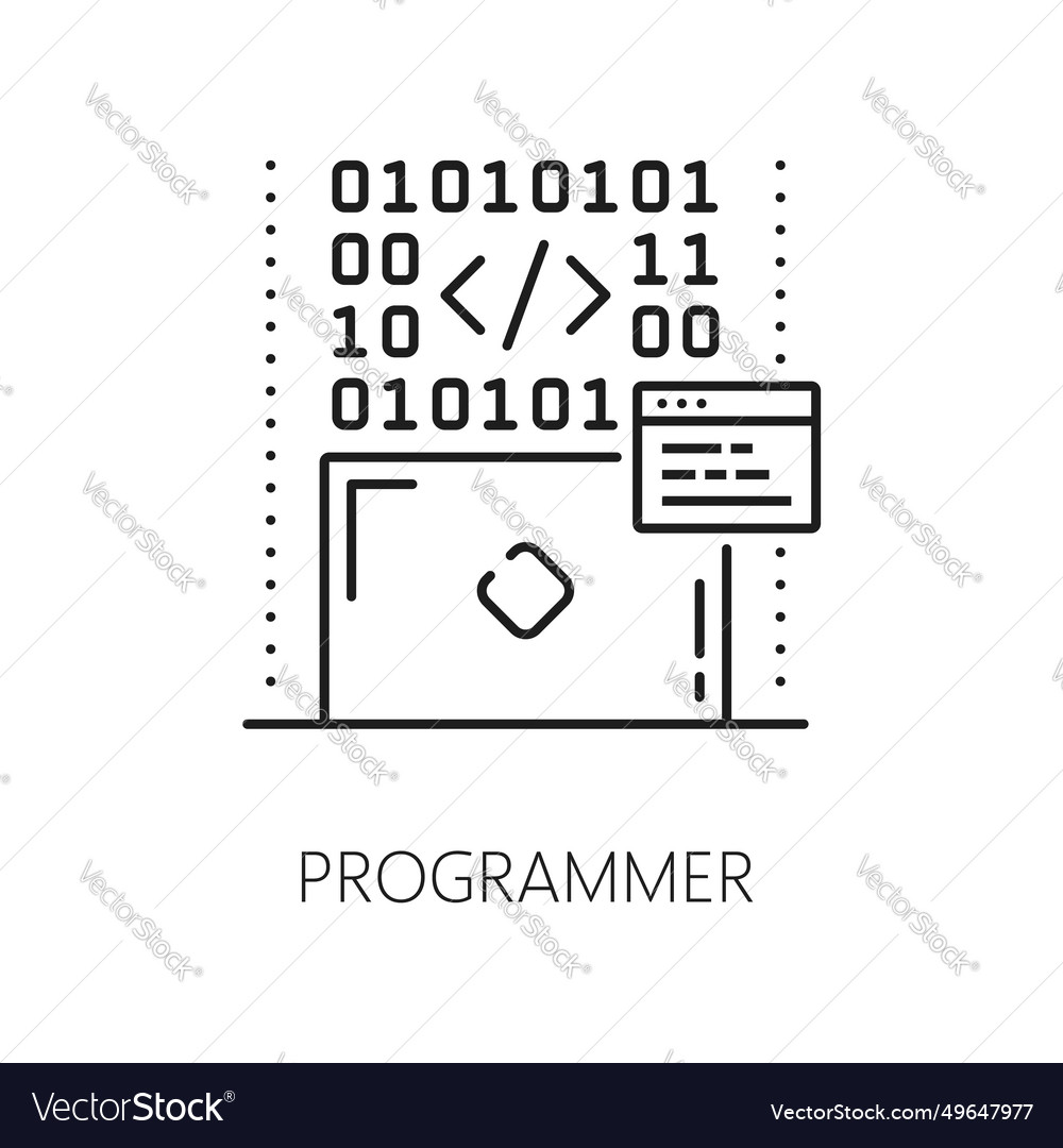 Programmer it specialist icon software engineer Vector Image
