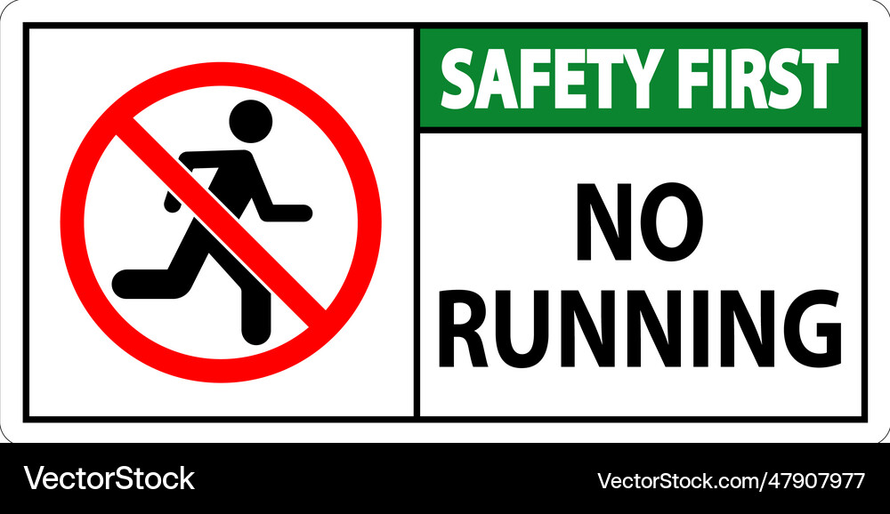 Prohibition sign no running symbol Royalty Free Vector Image