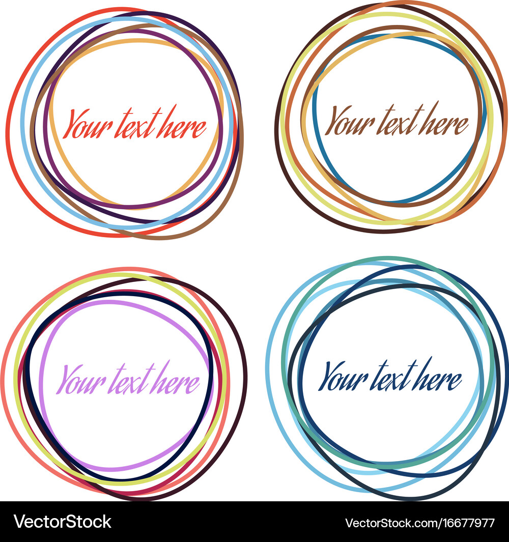 Set of colorful circles Royalty Free Vector Image