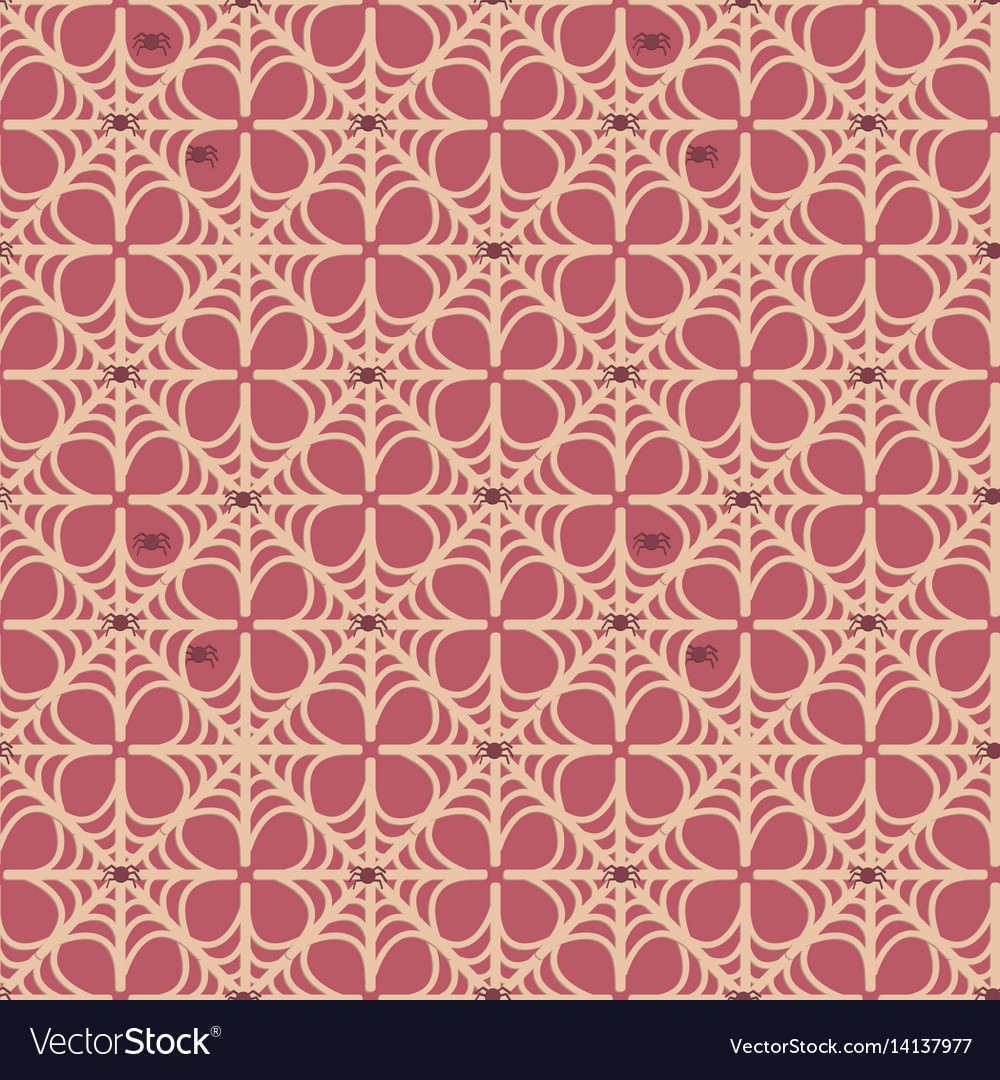 Spider web seamless pattern Royalty Free Vector Image