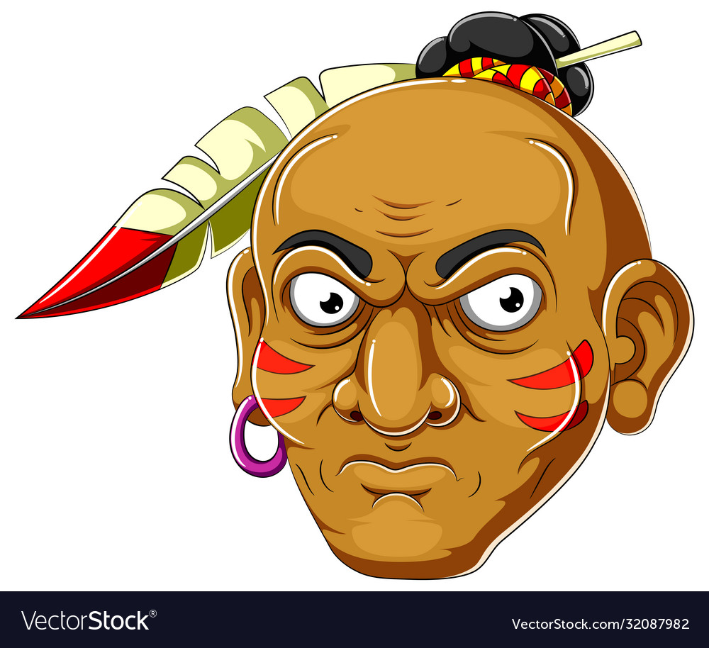 Apache head cartoon Royalty Free Vector Image - VectorStock