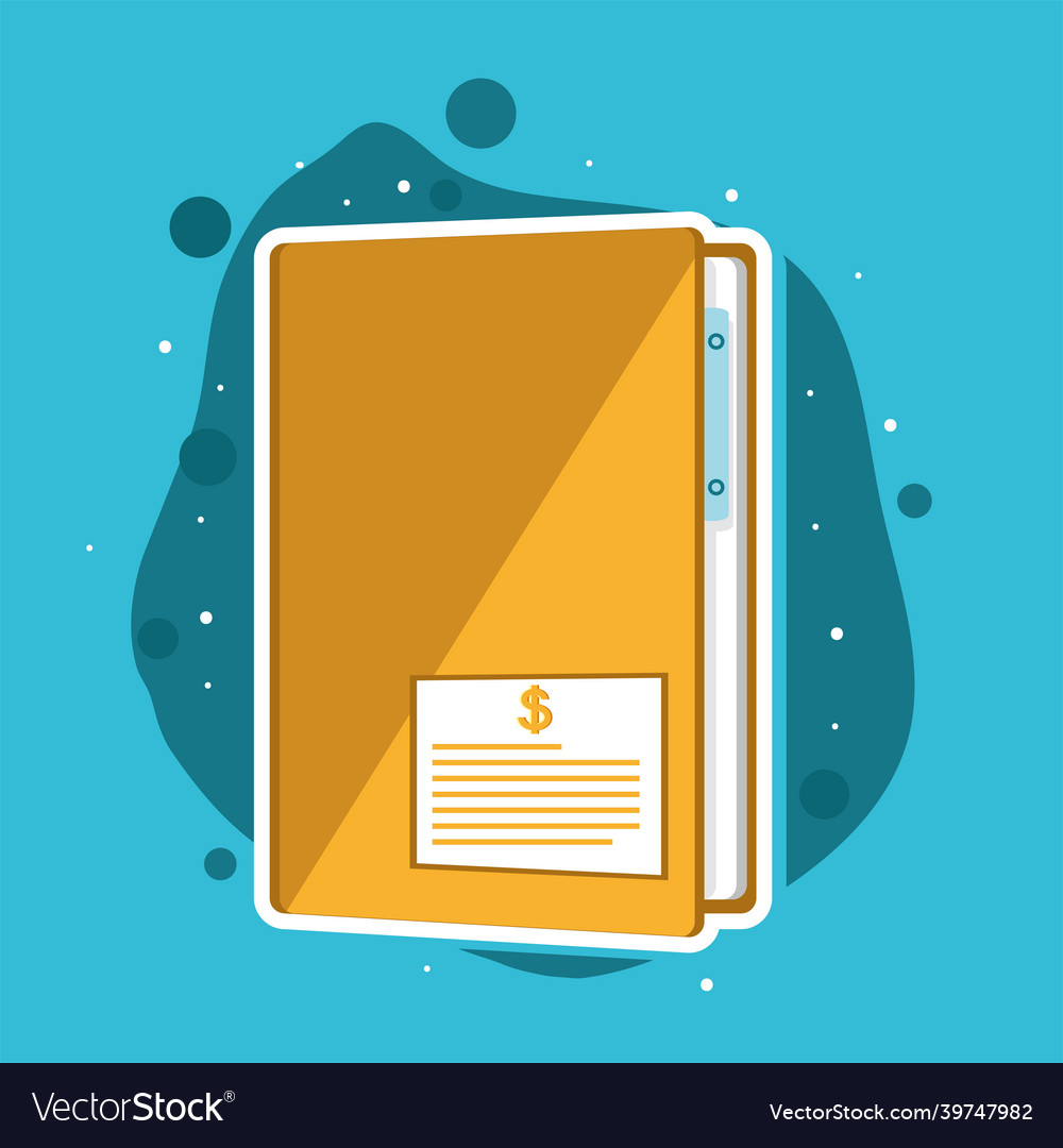 Folder financial management Royalty Free Vector Image
