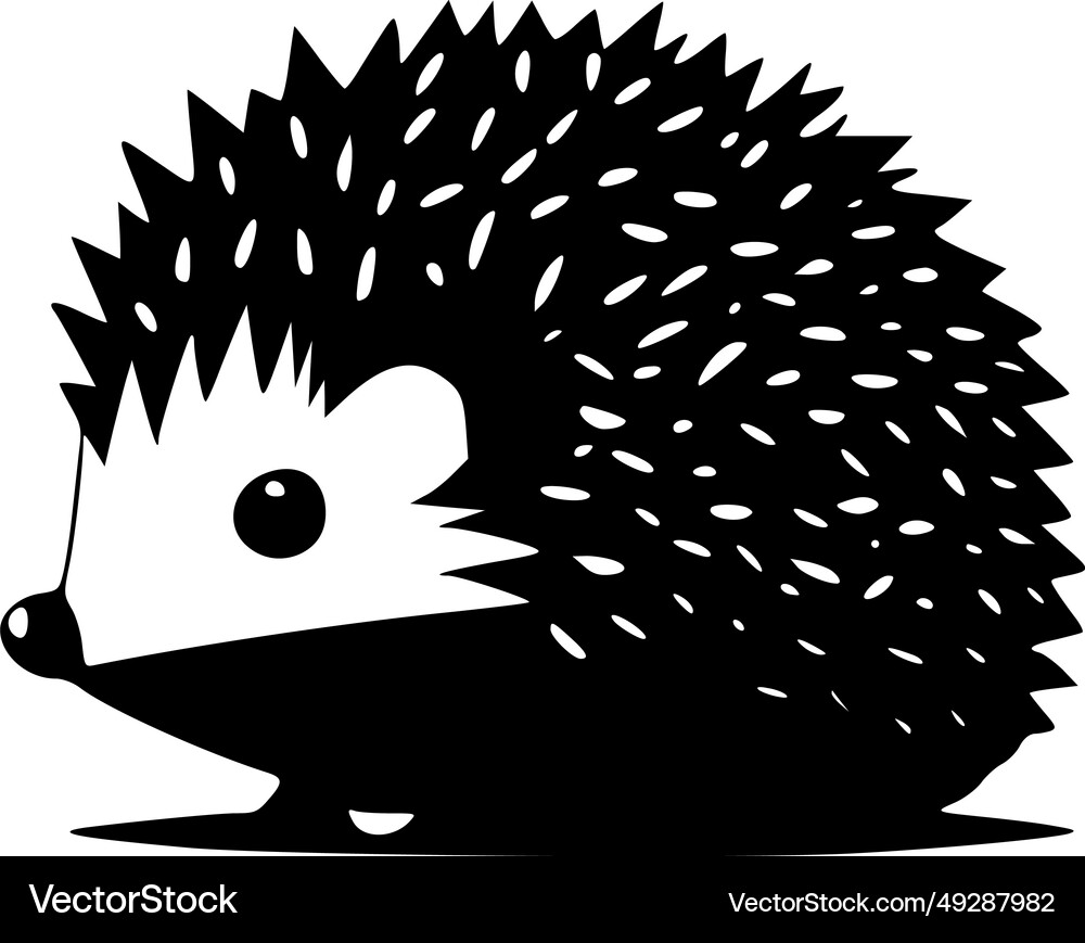 Hedgehog - minimalist and simple silhouette Vector Image