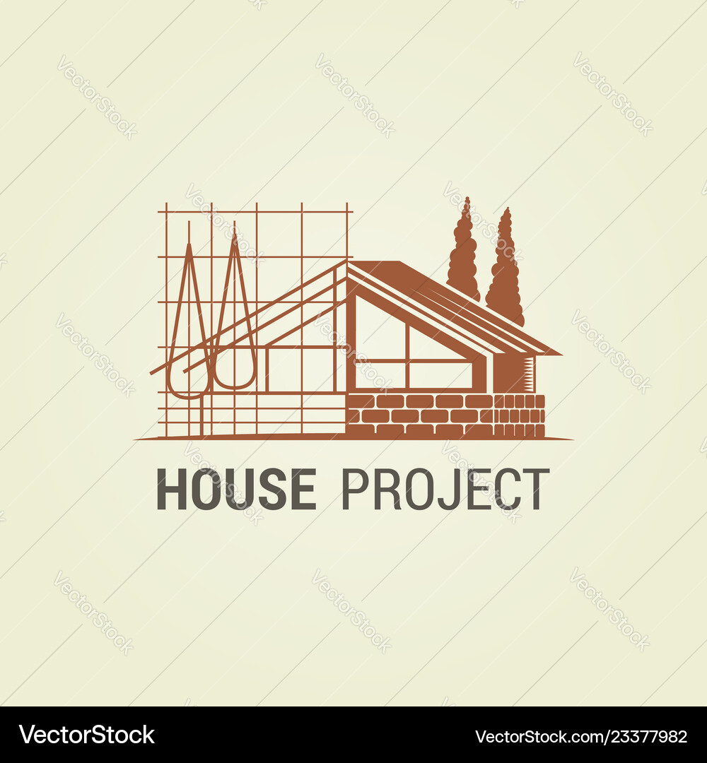 House project concept design real estate icon Vector Image