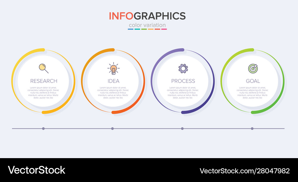 Infographic design with icons and 4 options Vector Image
