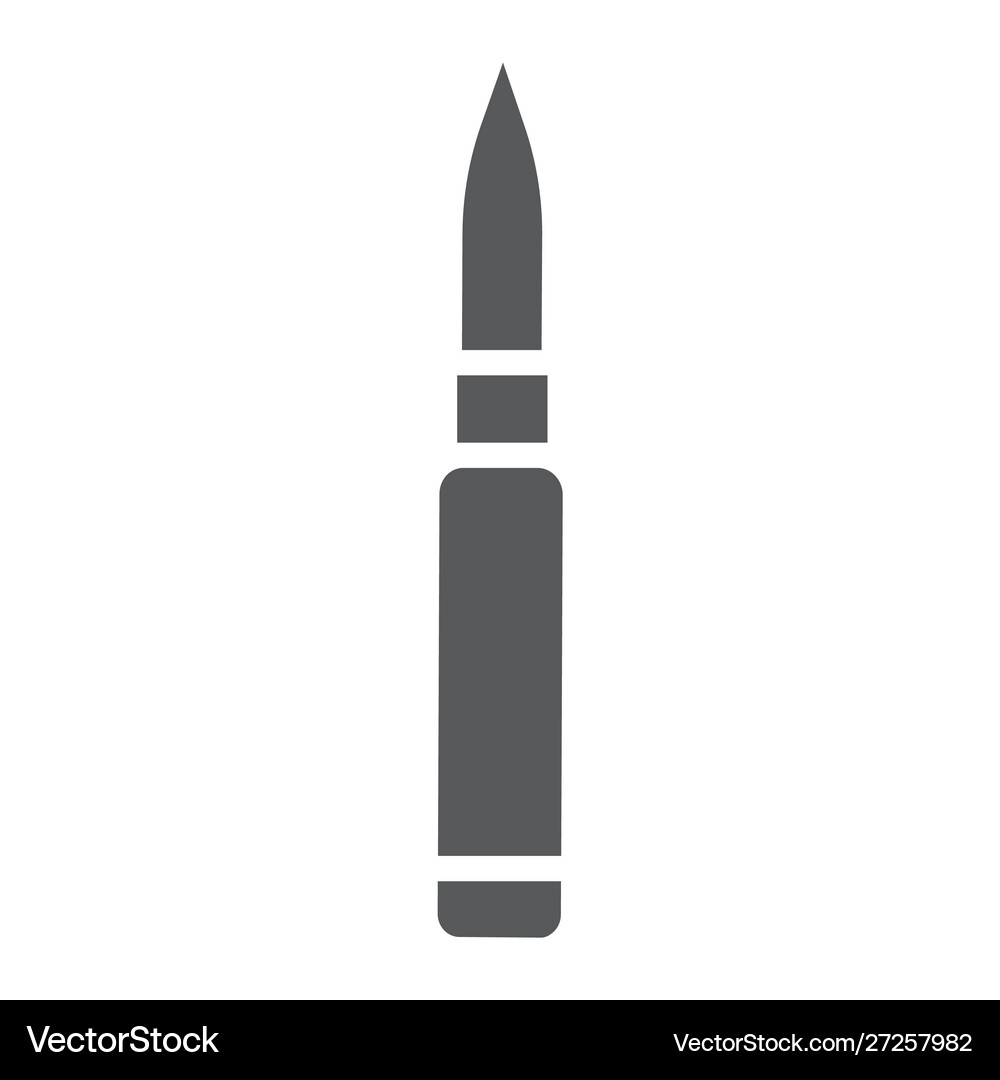 Rocket launcher glyph icon army and military Vector Image