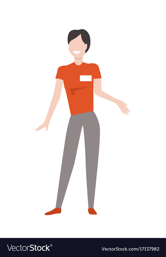 Shop Assistant Woman Character Royalty Free Vector Image