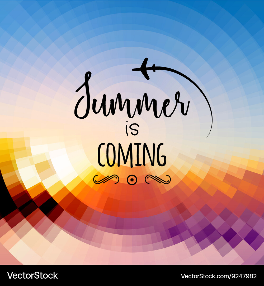 Summer is coming background Summer travel rest Vector Image