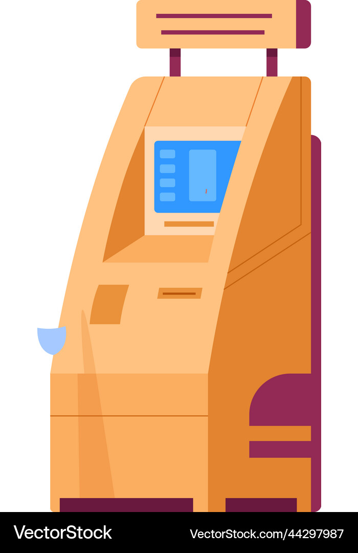 Atm machine icon banking payment money service Vector Image