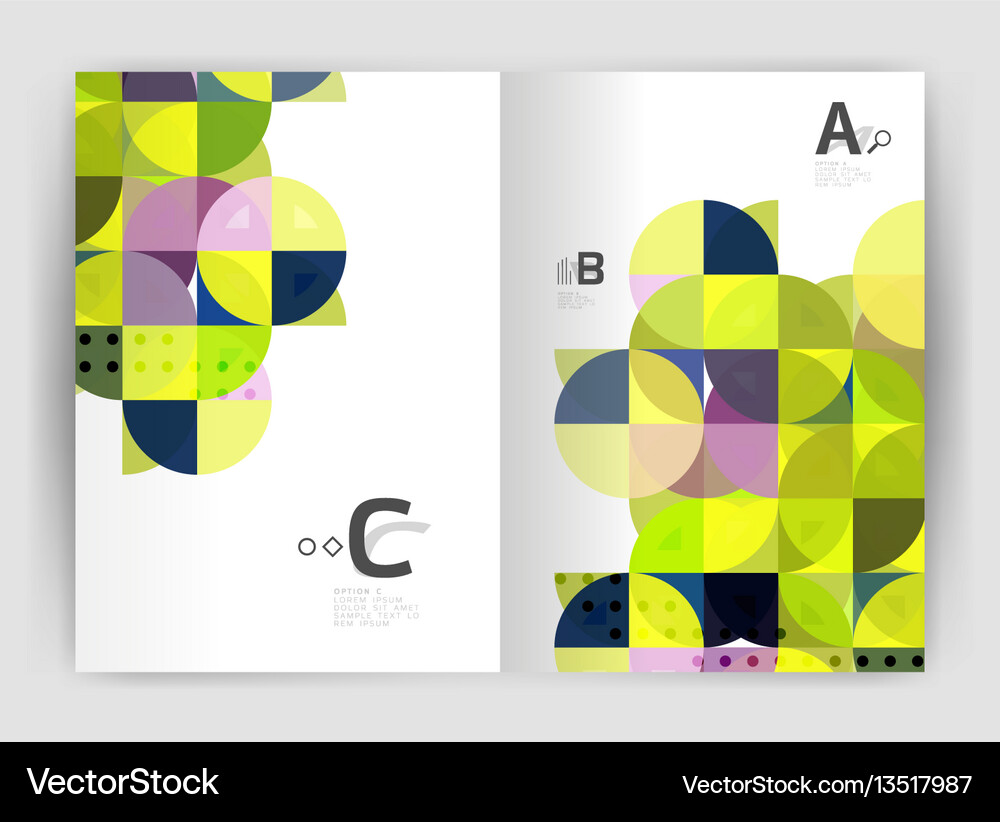 Business brochure or leaflet a4 cover template Vector Image